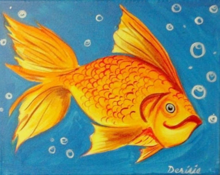Goldie The Goldfish Wine And Palette