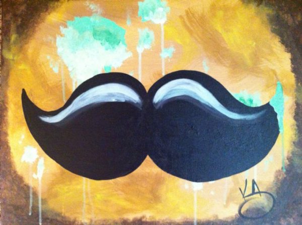 A Splash of Stache – Wine and Palette